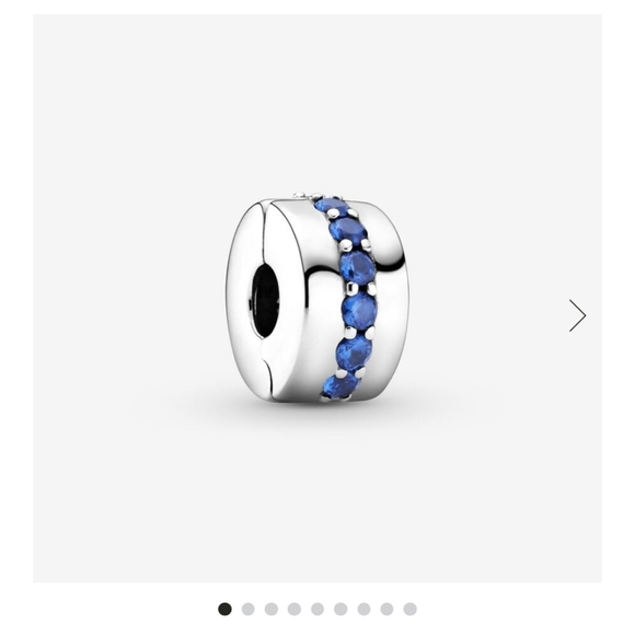 Pandora | Jewelry | Nwt Authentic Pandora Blue Sparkling Row Clip Charm ...